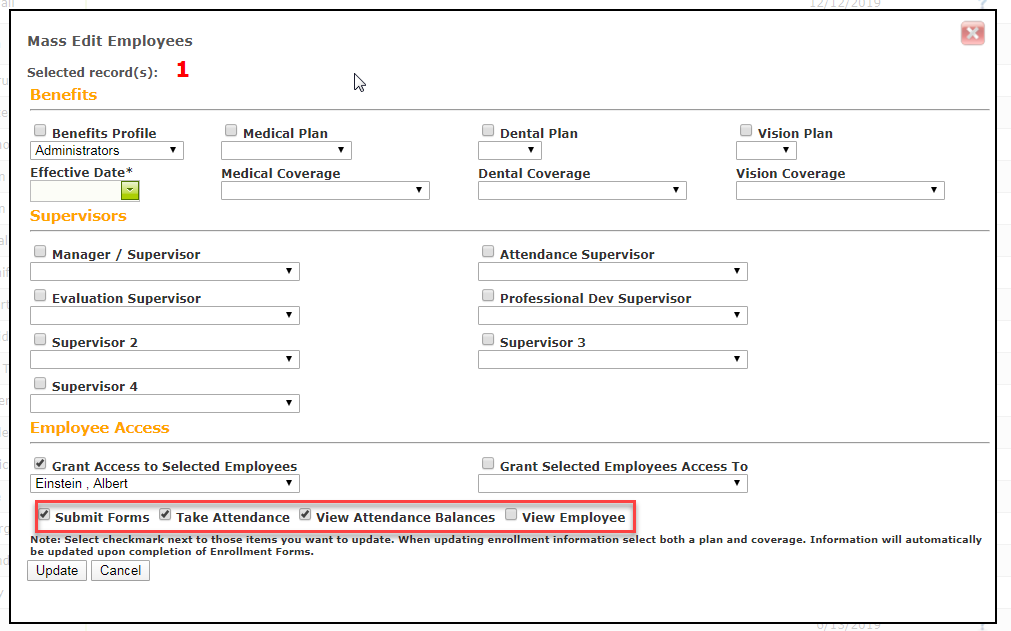 Grant Select Employees Access to Users on the Active Employee Grid ...