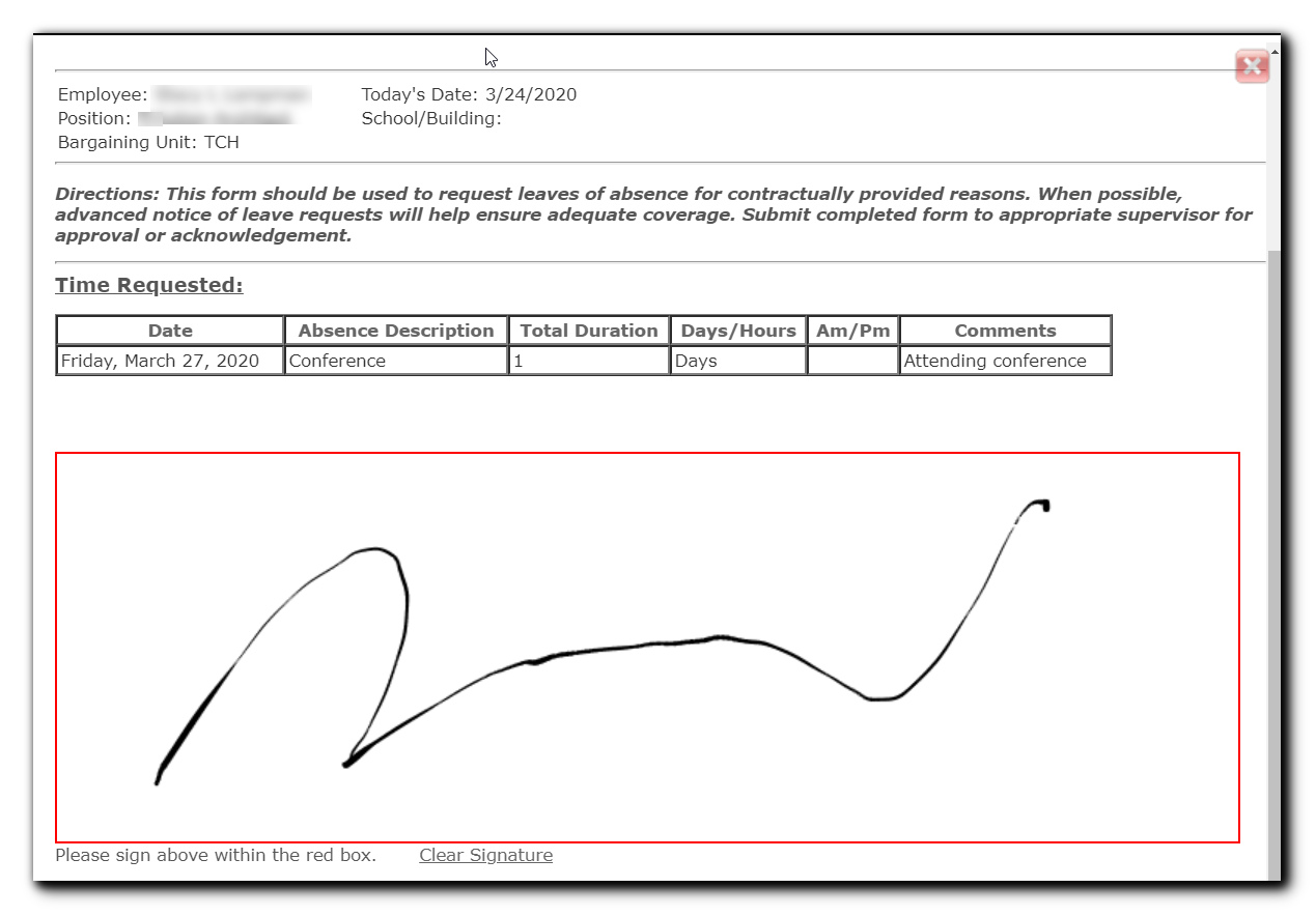 Submitting an Absence Request – SchoolFront
