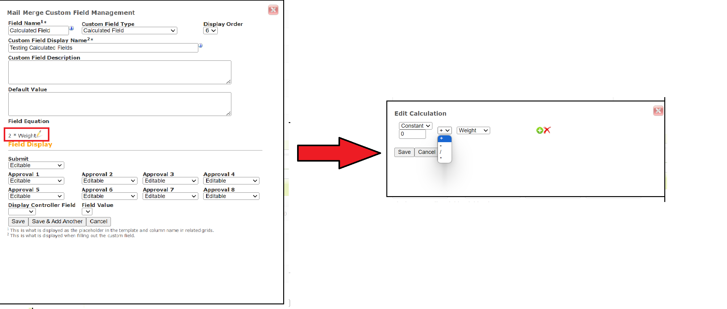 Process Forms: Custom Fields – SchoolFront