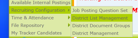 Configuring District List Management – SchoolFront