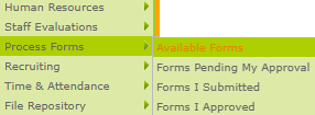 Process Forms: Available Forms – SchoolFront