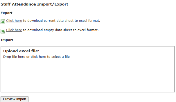 Import/Export Attendance – SchoolFront