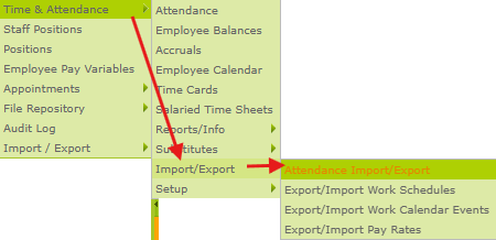 Import/Export Attendance – SchoolFront