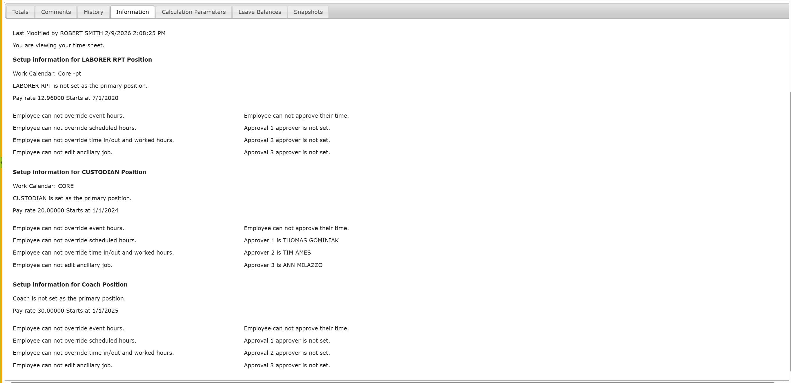V2 Timecard Management – SchoolFront